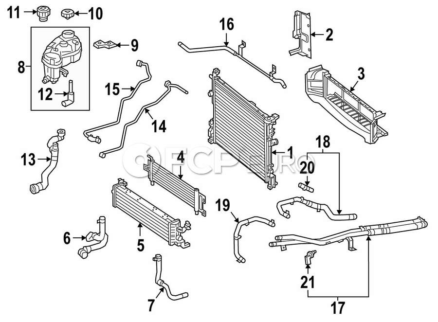 Mercedes Radiator - Genuine Mercedes 2465000603 | FCP Euro
