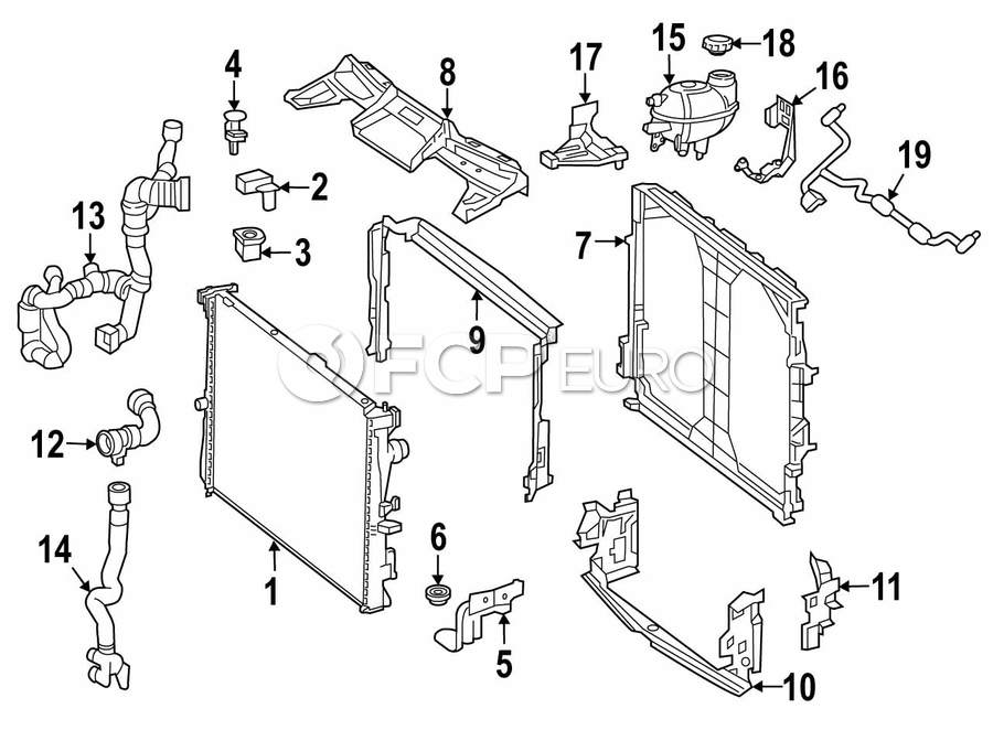 Mercedes Radiator Support Baffle - Genuine Mercedes 2135053500 | FCP Euro