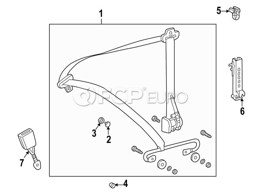 Mercedes Seat Belt Retractor Cover - Genuine Mercedes 2088680539 | FCP Euro