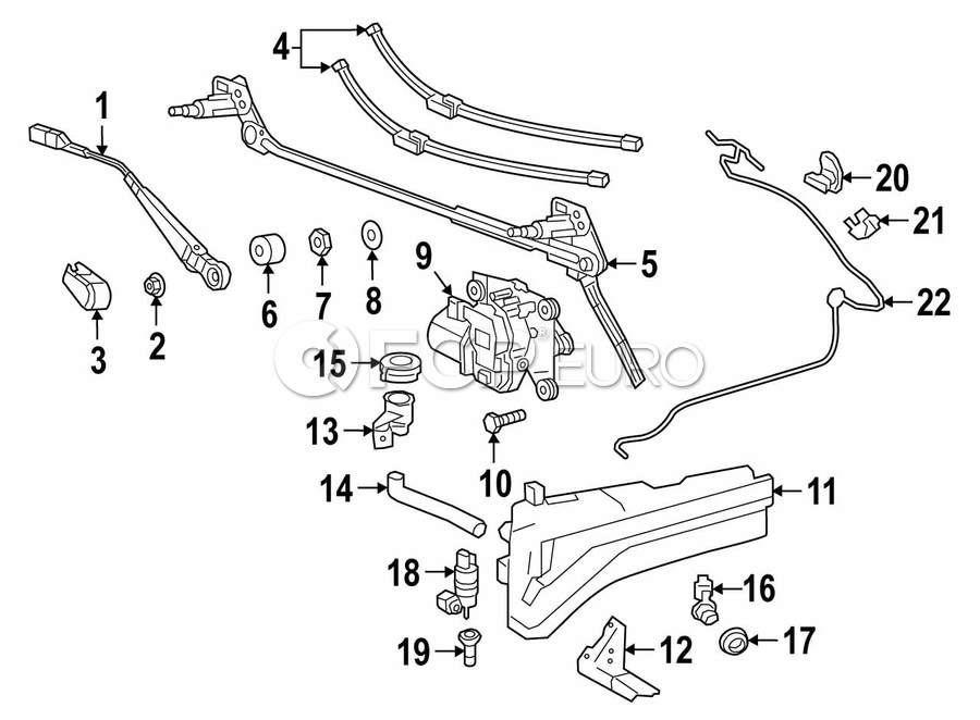 Mercedes Windshield Wiper Arm - Genuine Mercedes 4638208706 | FCP Euro