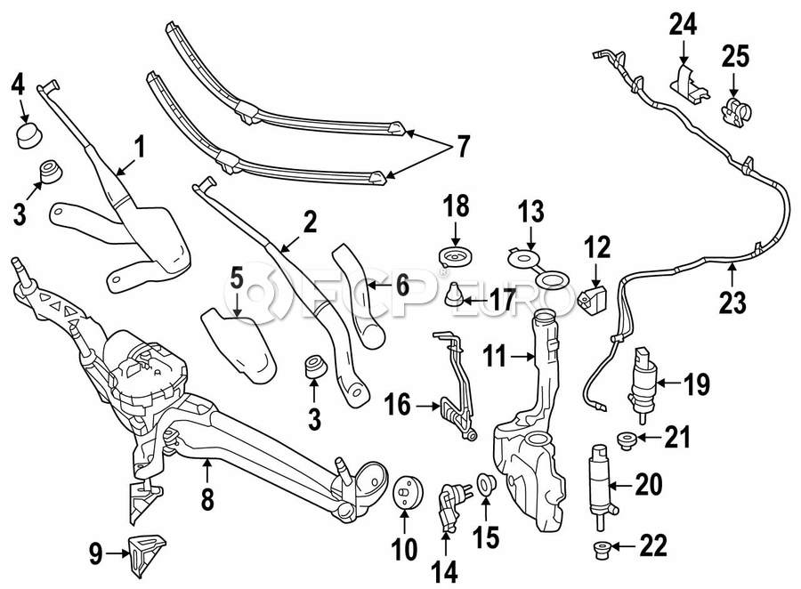 Mercedes Windshield Wiper Arm - Genuine Mercedes 2188200744 | FCP Euro