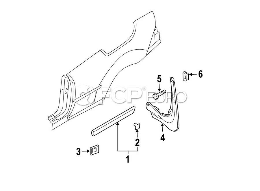 Saab Body Trim Molding - Genuine Saab 12779887 | FCP Euro