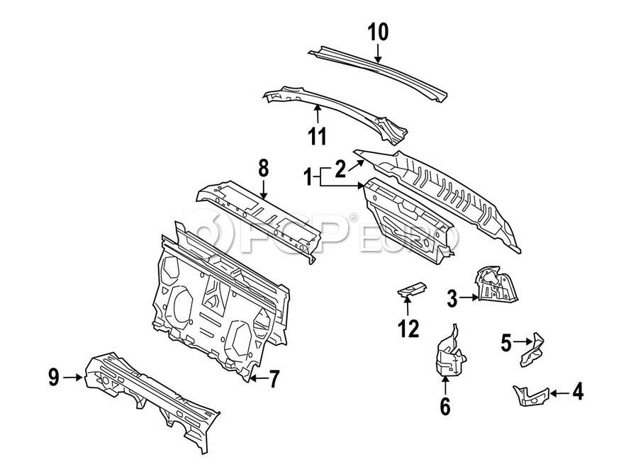 Saab Rear Body Panel Reinforcement Bracket - Genuine Saab 12832541 ...