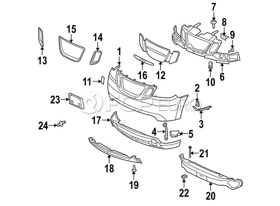 Saab Bumper Trim - Genuine Saab 15135765 | FCP Euro