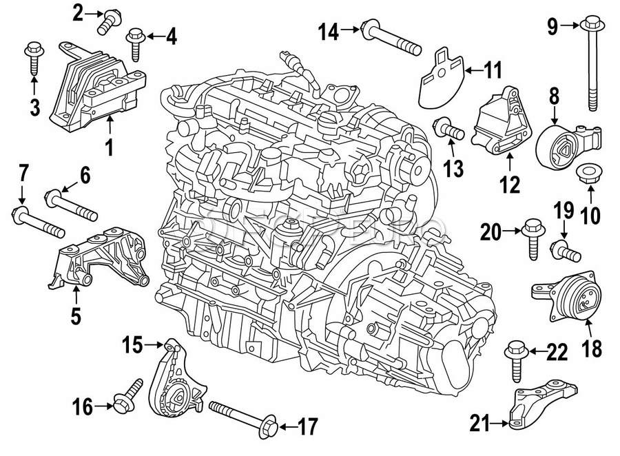 Saab Engine Mount - Genuine Saab 22744337 | FCP Euro