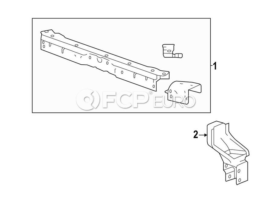 Saab Radiator Support Tie Bar - Genuine Saab 23433632 | FCP Euro