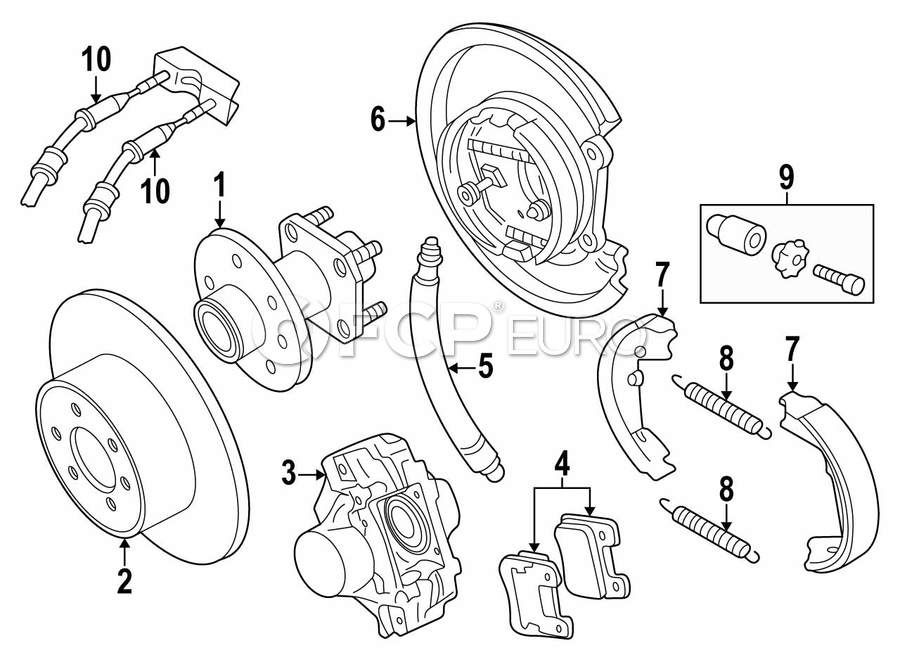 Saab Parking Brake Cable - Genuine Saab 4905980 | FCP Euro