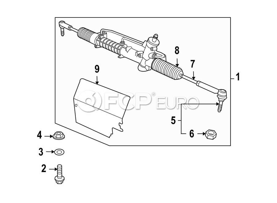 Saab Steering Tie Rod End - Genuine Saab 93194522 | FCP Euro