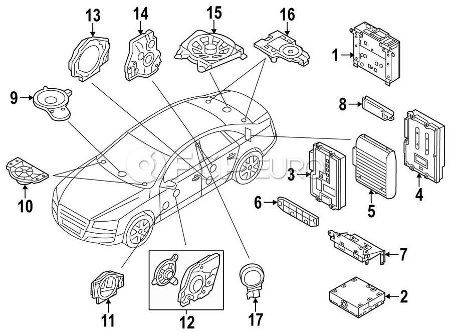 Audi Speaker - Genuine Audi 4H0035297 | FCP Euro
