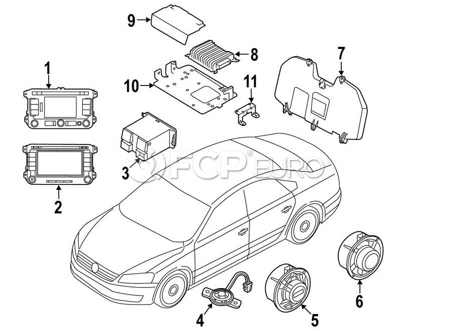 Volkswagen Speaker - Genuine VW 561035453 | FCP Euro