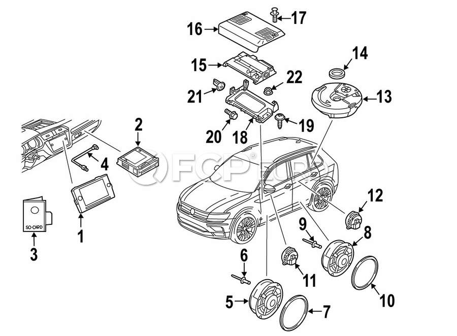Volkswagen Speaker - Genuine VW 5NA035454 | FCP Euro