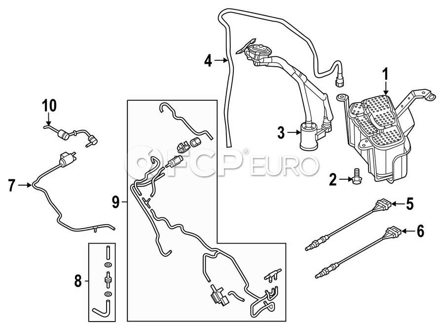 Audi Evaporative Emissions System Lines - Genuine Audi 80A201991L | FCP ...