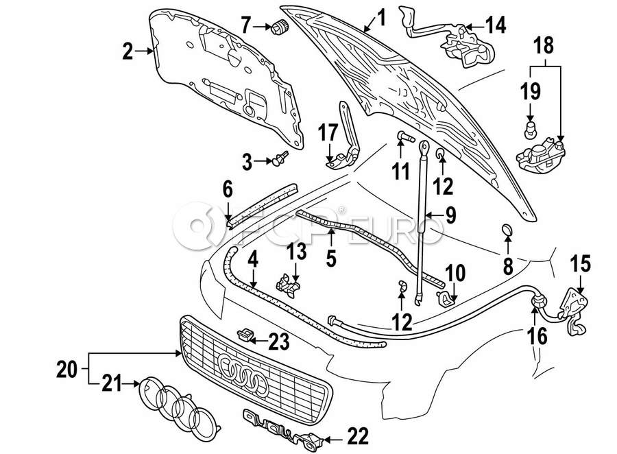Audi Hood Lock - Genuine Audi 8D0823509J | FCP Euro