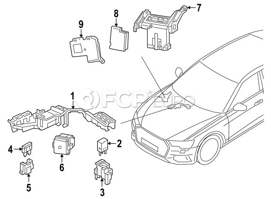 Audi Fuse Box - Genuine Audi 8W0941824AK | FCP Euro