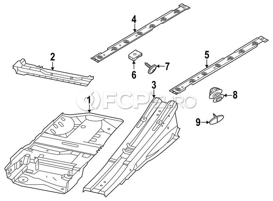 Audi Floor Pan Splash Shield Clip - Genuine Audi 9J1825233 | FCP Euro