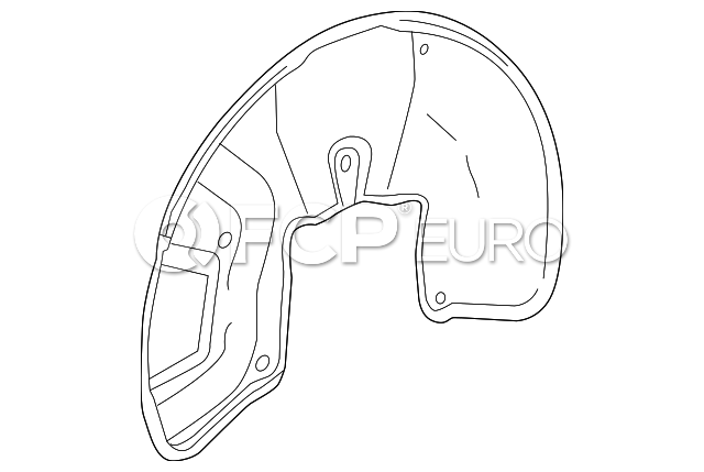 Mercedes Brake Dust Shield - Genuine Mercedes 1664210220 | FCP Euro