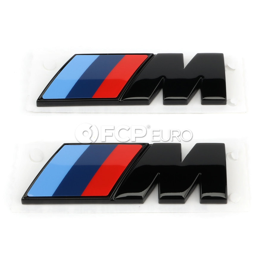 BMW Fender Emblem (M)(Gloss Black) - Genuine BMW 51145A4B373 | FCP Euro