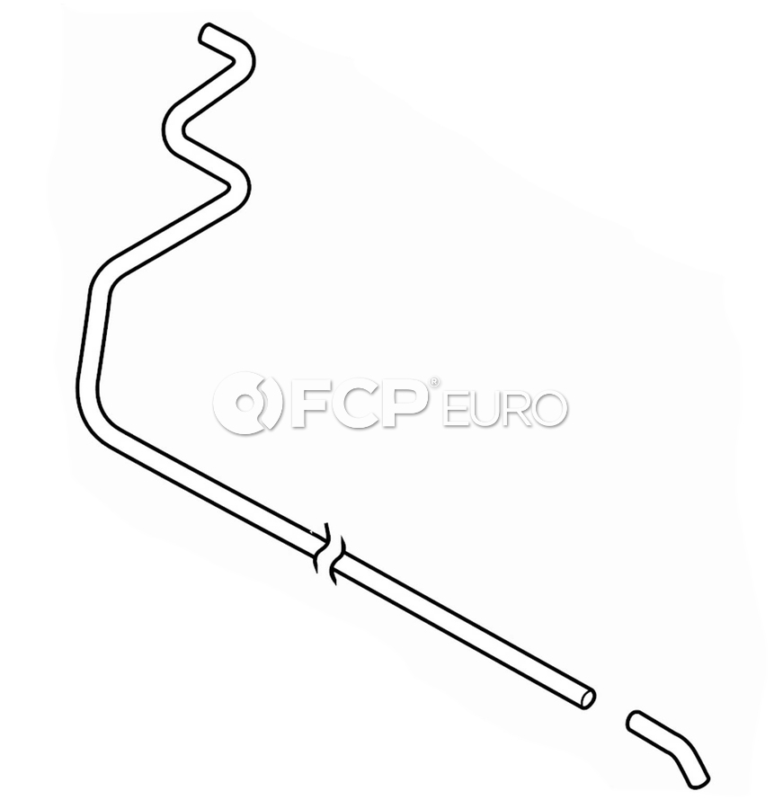 Audi VW Engine Coolant Recovery Tank Hose - Genuine Audi VW 7L6122447BD ...