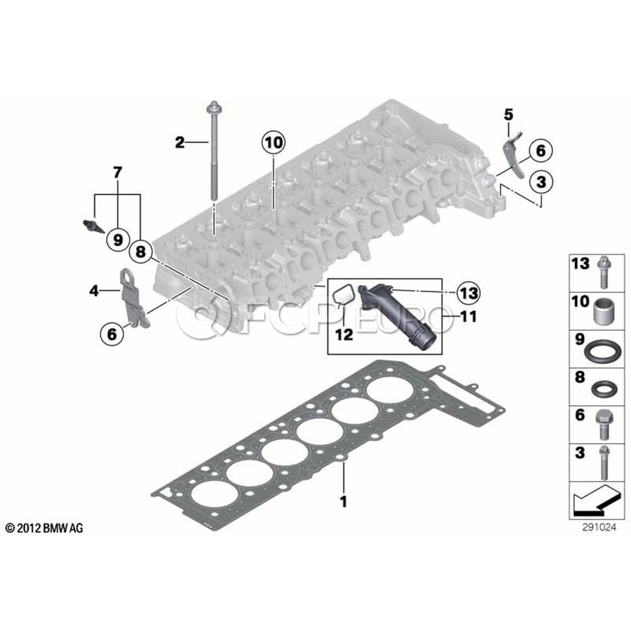 BMW Engine Cylinder Head Gasket - Genuine BMW 11128509153 | FCP Euro