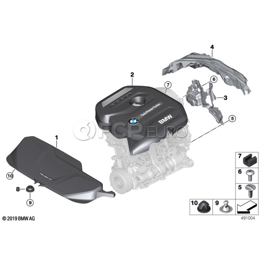 BMW Engine Cover - Genuine BMW 11128621822 | FCP Euro