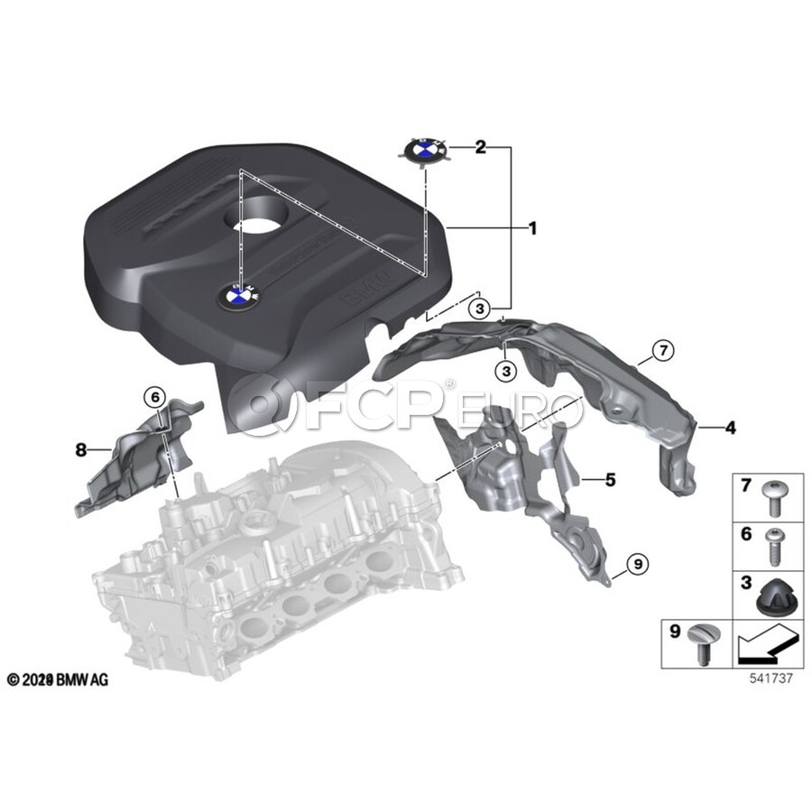 BMW Engine Cover - Genuine BMW 11128657035 | FCP Euro