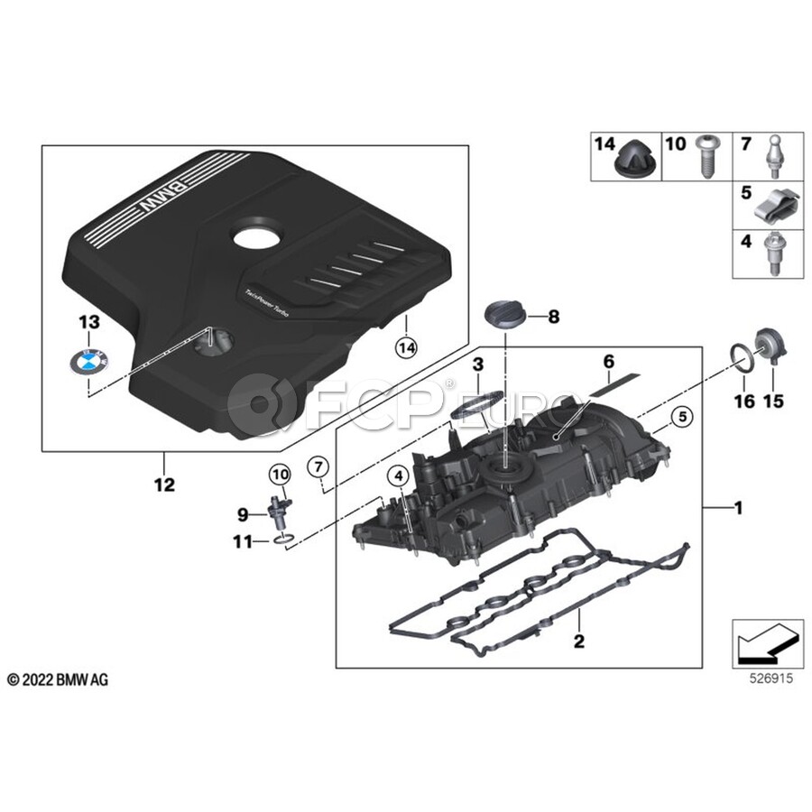 BMW Engine Cover - Genuine BMW 11148676203 | FCP Euro
