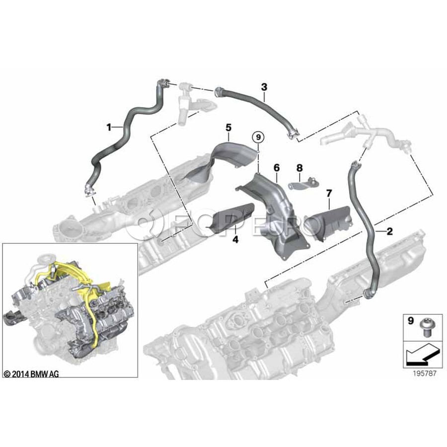 BMW Bracket For Acoustic Cover - Genuine BMW 11157589999 | FCP Euro