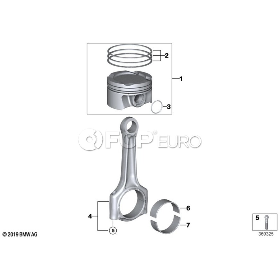 BMW Engine Piston - Genuine BMW 11258678934 | FCP Euro