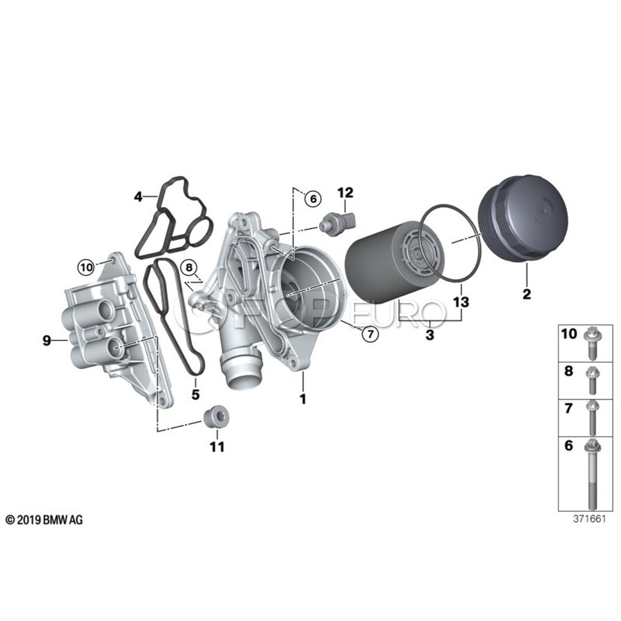 BMW Engine Oil Cooler Thermostat - Genuine BMW 11427850293 | FCP Euro