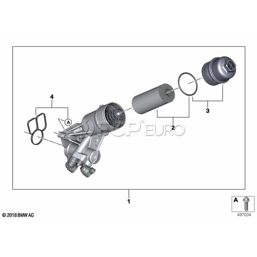 BMW Engine Oil Filter Housing - Genuine BMW 11427882997 | FCP Euro