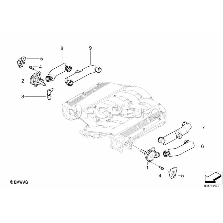 BMW Vent Line Left - Genuine BMW 11617549711 | FCP Euro