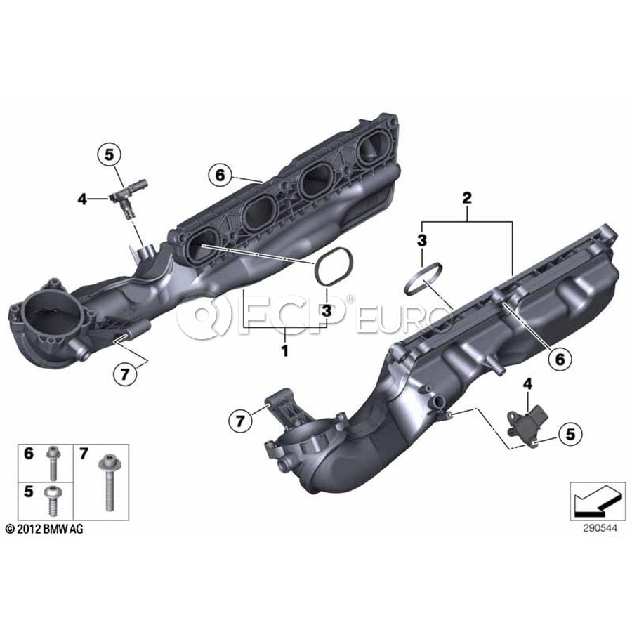BMW Intake Manifold - Genuine BMW 11617601432 | FCP Euro
