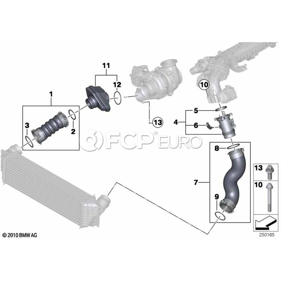 BMW Charge Air Pipe - Genuine BMW 11617823236 | FCP Euro