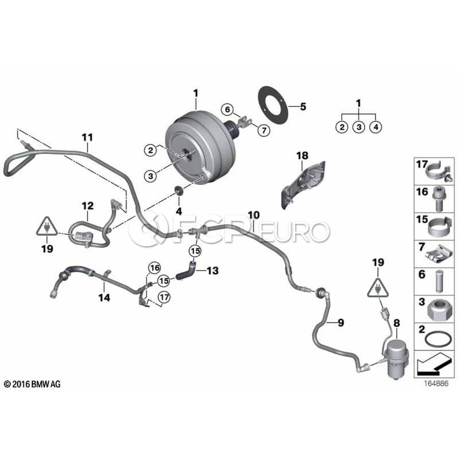 BMW Vacuum Pipe - Genuine BMW 11617838381 | FCP Euro