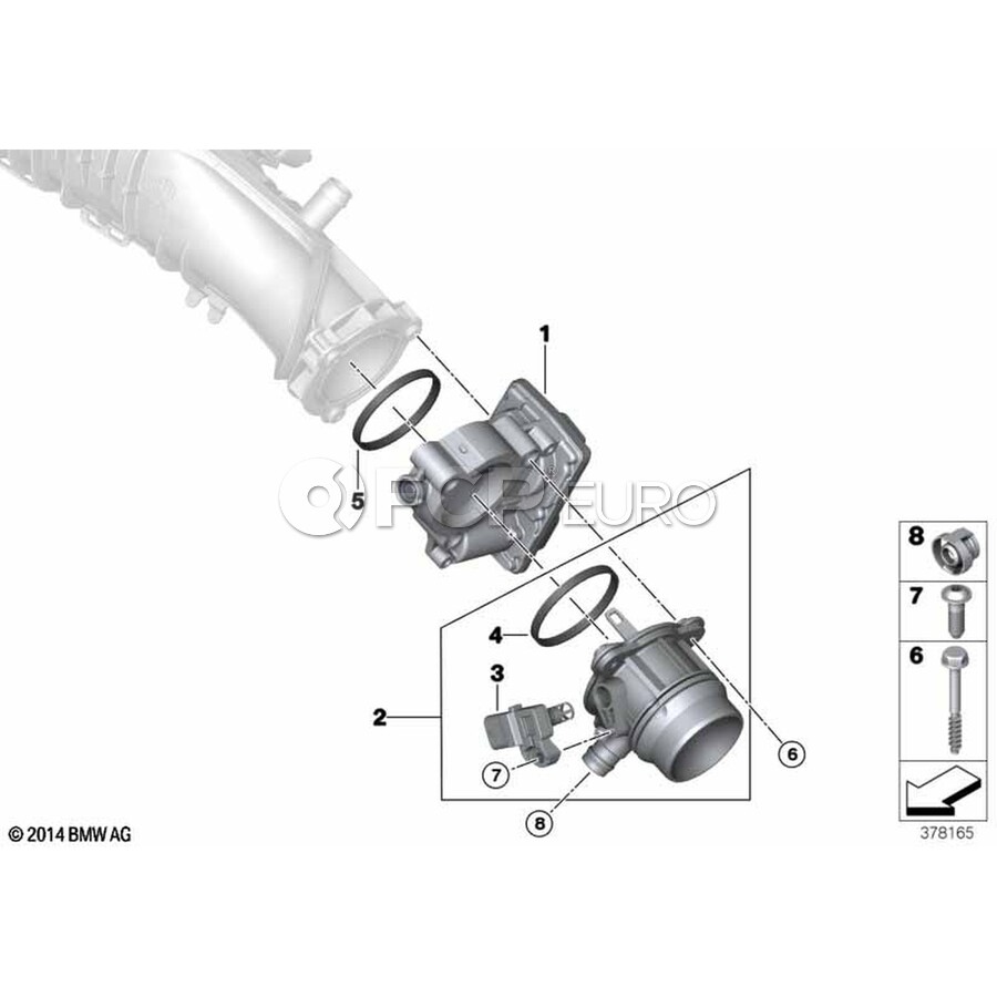 BMW Fuel Injection Throttle Body Seal - Genuine BMW 11618576280 | FCP Euro