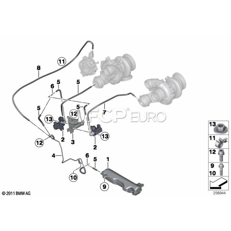 BMW Vacuum Pipe - Genuine BMW 11657845447 | FCP Euro