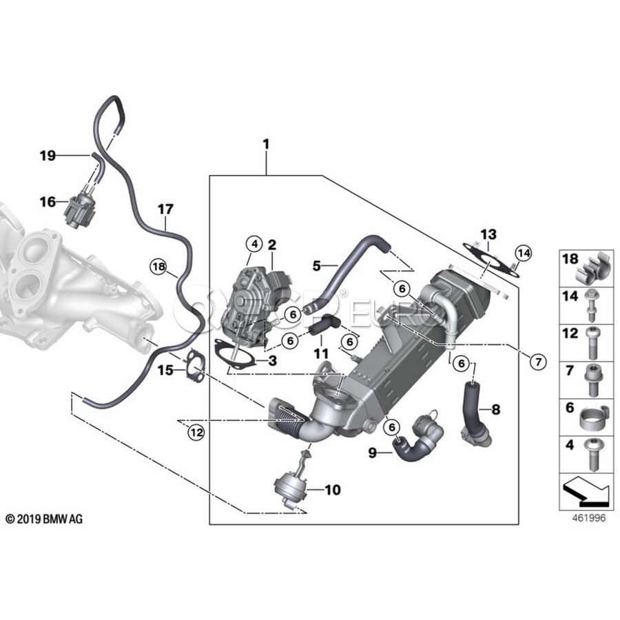 BMW EGR Cooler - Genuine BMW 11718570655 | FCP Euro