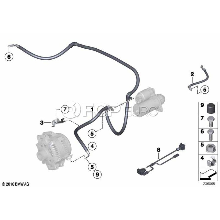 BMW Earth Cable - Genuine BMW 12427552638 | FCP Euro