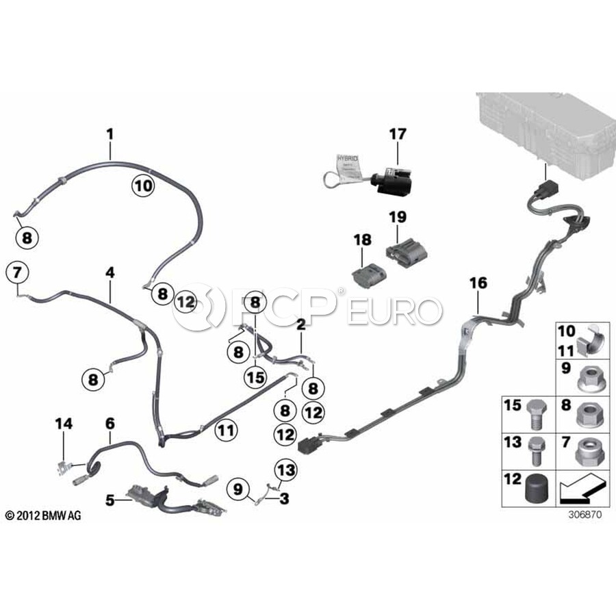 BMW Earth Cable - Genuine BMW 12427627677 | FCP Euro