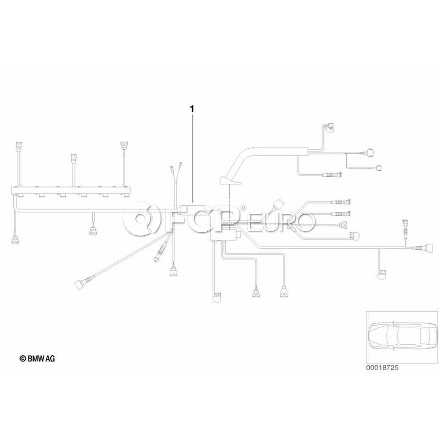 BMW Engine Wiring Harness Engine Module - Genuine BMW 12517595365 | FCP ...