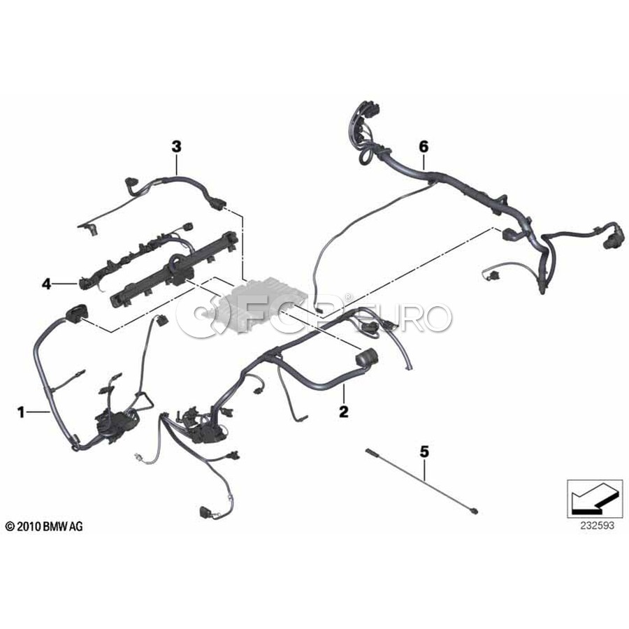 BMW Wiring HarnessEngineValvetr.Servomotor - Genuine BMW 12517598930 ...
