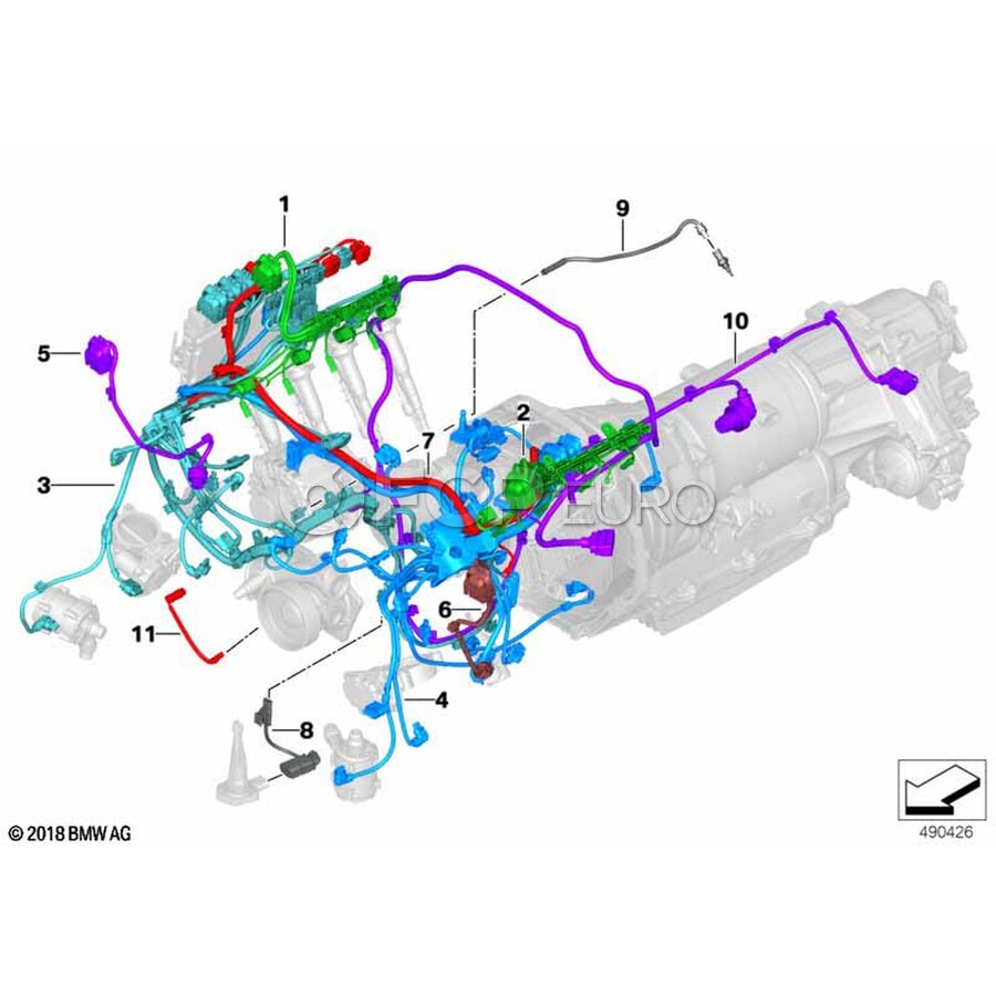BMW Engine Wiring Harness - Genuine BMW 12518689541 | FCP Euro