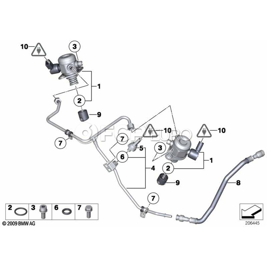 BMW High Pressure Fuel Pump - Genuine BMW 13518604234 | FCP Euro