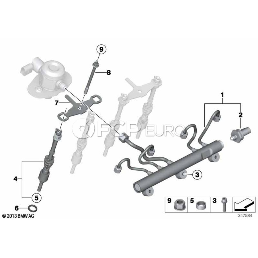 BMW Fuel Injection Rail - Genuine BMW 13538601017 | FCP Euro