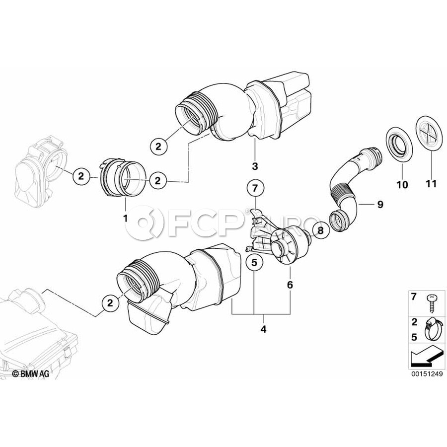 BMW Rubber Boot - Genuine BMW 13717556528 | FCP Euro