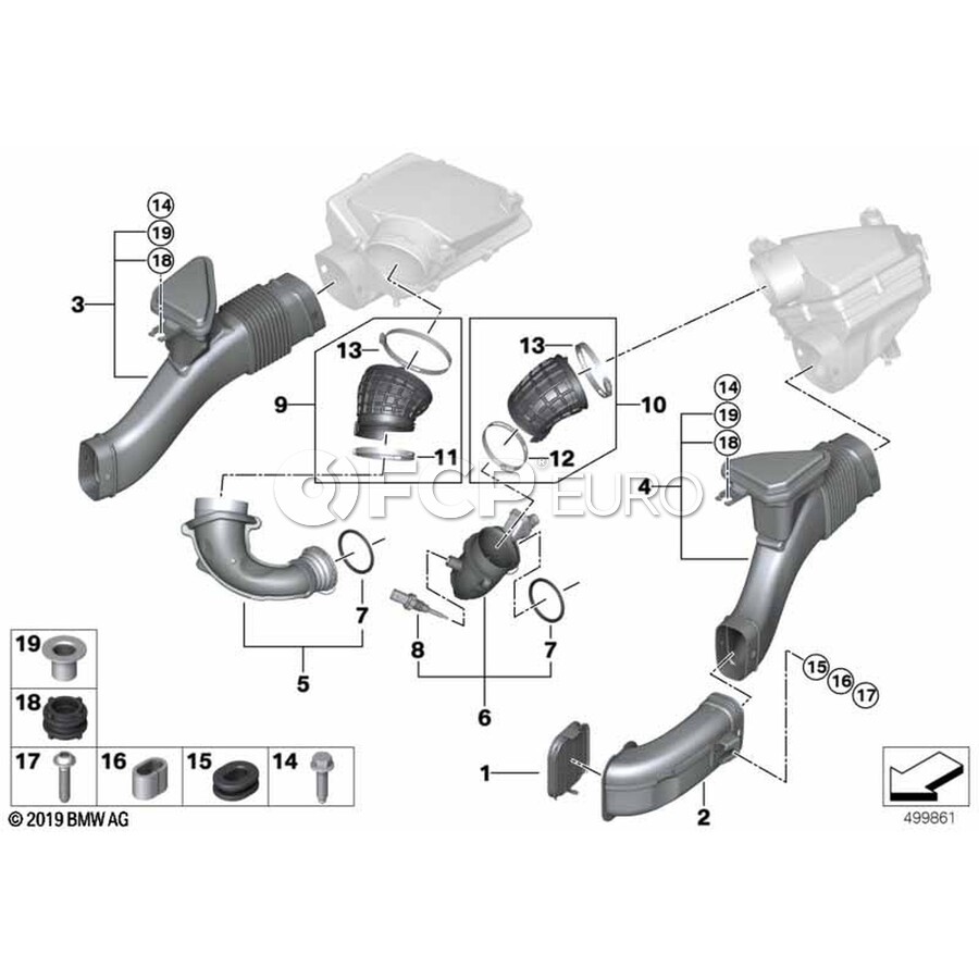 BMW Engine Air Intake Resonator - Genuine BMW 13718689752 | FCP Euro