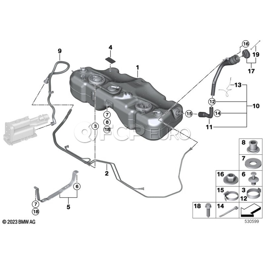 MINI Evaporative Emissions System Lines - Genuine MINI 16116773920 ...