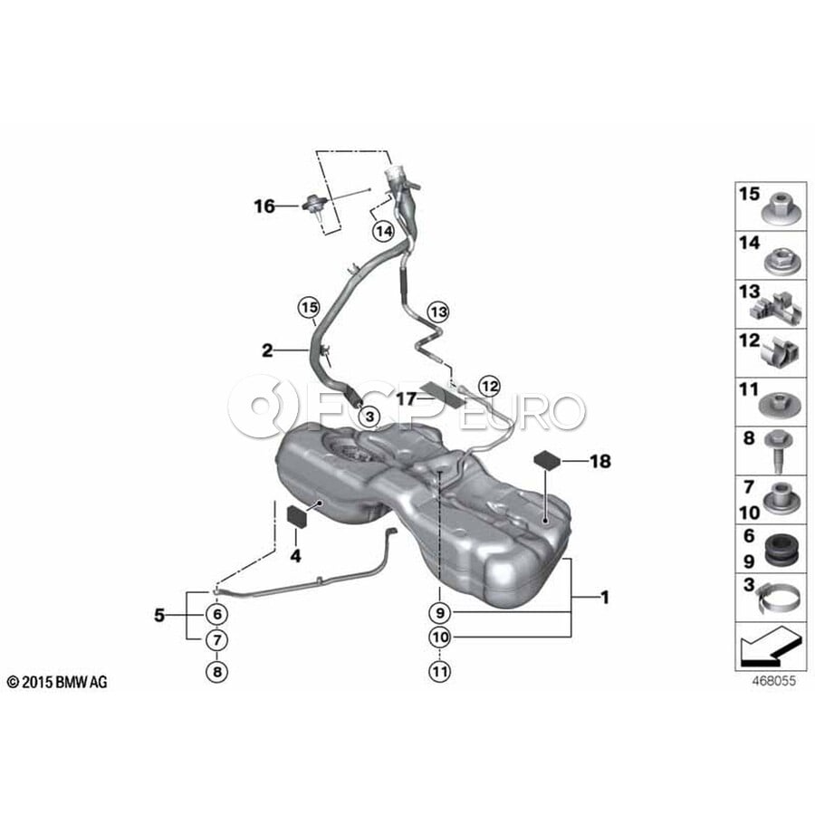 BMW Fuel Tank Filler Neck - Genuine BMW 16117356516 | FCP Euro