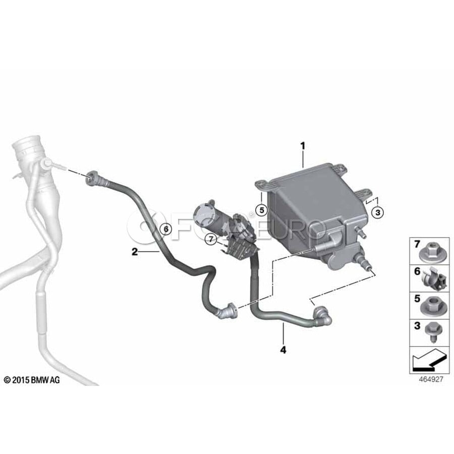 BMW Evaporative Emissions System Lines - Genuine BMW 16117356525 | FCP Euro