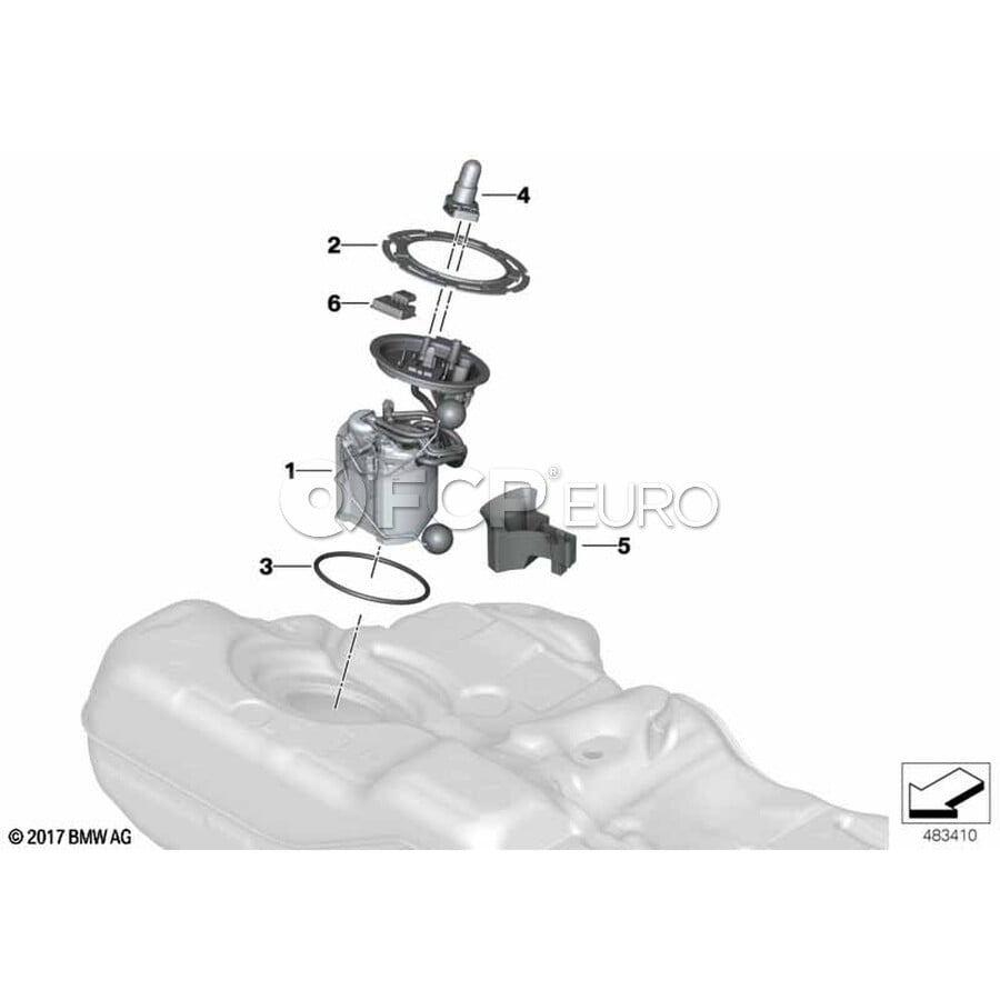BMW Fuel Pump and Strainer Set - Genuine BMW 16119429645 | FCP Euro